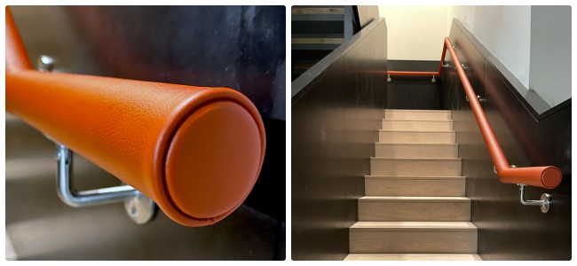 Leather covered handrails only £285 - The Leather Handrail Co