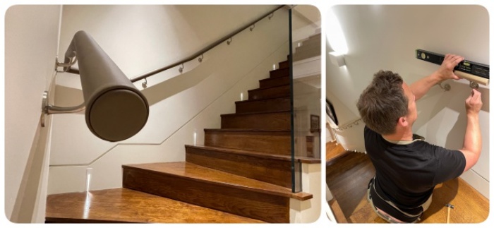 Leather covered handrails only £285 - The Leather Handrail Company